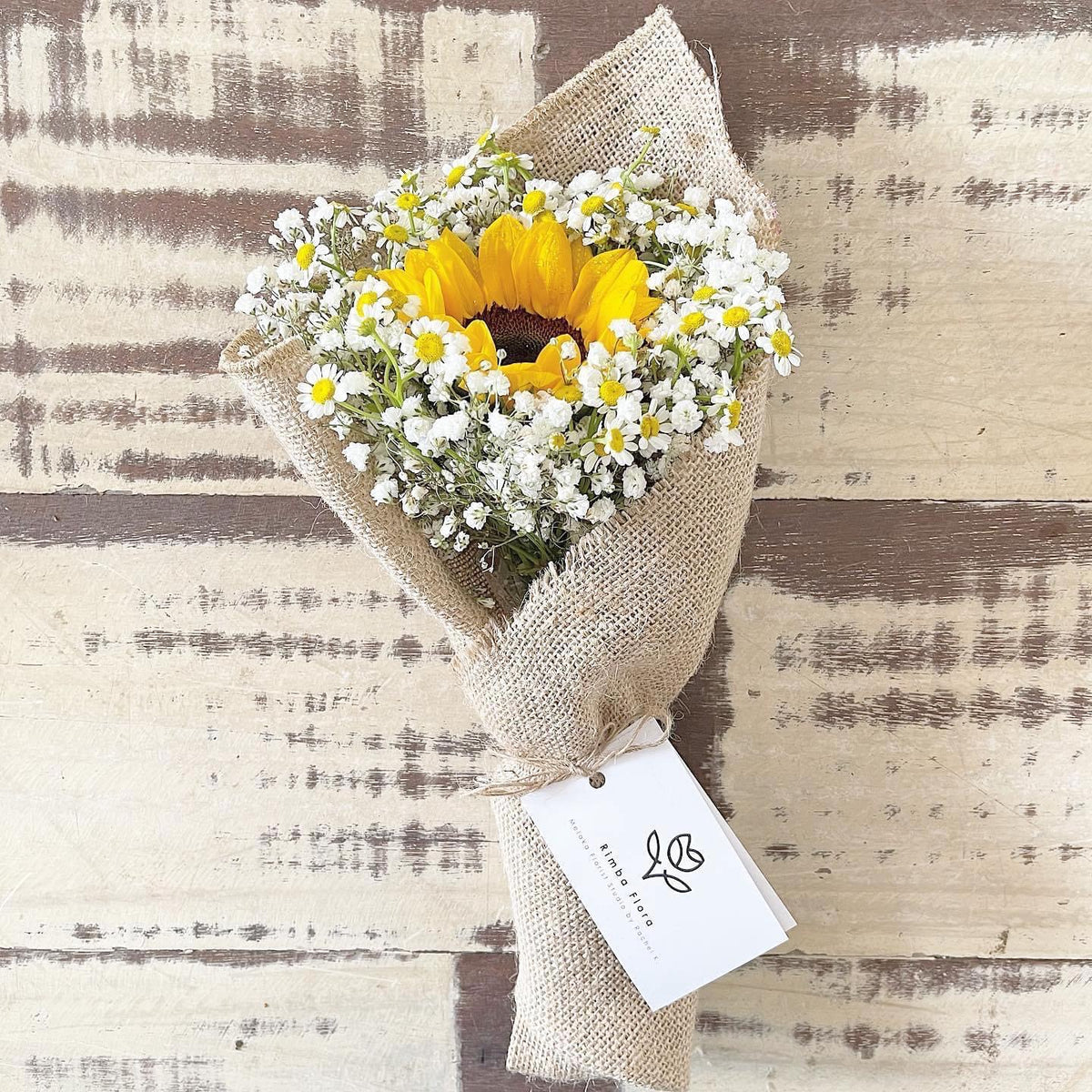 Premium Signature Bouquet To You (Sunflower Chamomile Baby Breath Desi ...